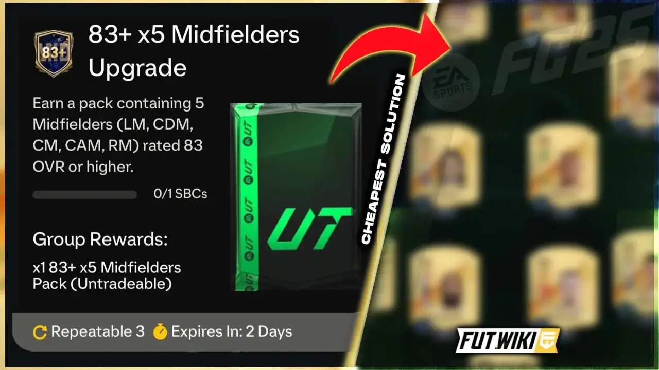 EA Sports FC 25 - 83+ x5 Midfielders Upgrade SBC - Cheapest Solution • FUT.WIKI