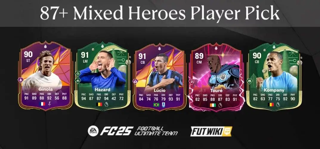 EA Sports FC 25 - List of all the Players which can be packed from 87+ Mixed Heroes Player Pick ...